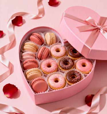 China Customizable Biodegradable Foldable Gift Box for Bakery Packaging and Pastry Macarons for sale