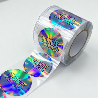 China Custom Die-Cut Waterproof Vinyl Stickers With Holographic Design OEM Branding Adhesive Labels For Gift & Craft for sale