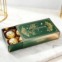 China Custom Chocolate Box Packaging with Embossed Patterns Food-grade Safe Drawer Box Packaging for sale