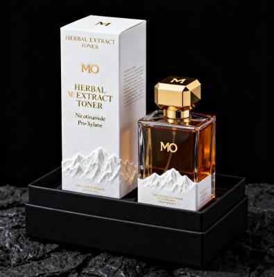 China Custom Print Biodegradable Cosmetic Packaging Box with Gold Stamping and Embossing for Perfume Gift Box for sale