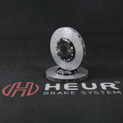 China HEUR Brake Carbon Ceramic Discs For Tesla model S - 380*32mm Front Set for sale