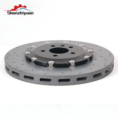 China HEUR Custom Carbon Ceramic Front Brake Rotor 355*32 OE Number 102509900B Assembly for Tesla Model S for sale