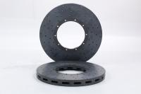 China HEUR Custom Front Carbon Ceramic Brake Disc Assembly 390mm×32mm Compatible with Tesla Model S for sale