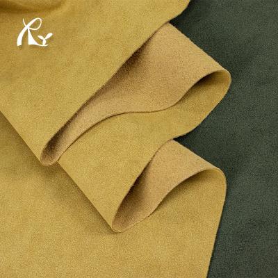 China Imitation Cowhide PU Leather 1.4mm Thick 137cm Wide Velvet Finish for Shoes Boots Bags Furniture for sale
