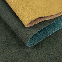 China Imitation Cowhide PU Leather 1.4mm Thick 137cm Wide Velvet Finish for Shoes Boots Bags Furniture for sale