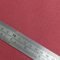 China 0.8mm Thick Punched Suede Microfiber PU Leather Material 137cm Wide for Shoes Furniture Cars for sale