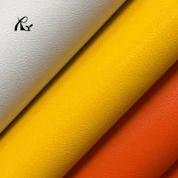 China Litchi Grain Pattern PU Waterproof Leather 1.4mm Thickness 137cm Width for Shoes Bags Furniture for sale