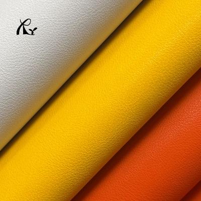 China Litchi Grain Pattern PU Waterproof Leather 1.4mm Thickness 137cm Width for Shoes Bags Furniture for sale