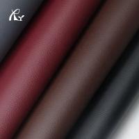 China 1.4mm Lichi Patterned PU Eco Leather Material 137cm Width for Bags Shoes Furniture Manufacturing for sale