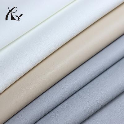 China 1.4mm Lychee Pattern Imitation Microfiber Leather 137cm Width for Shoes Sofas Bags Furniture for sale