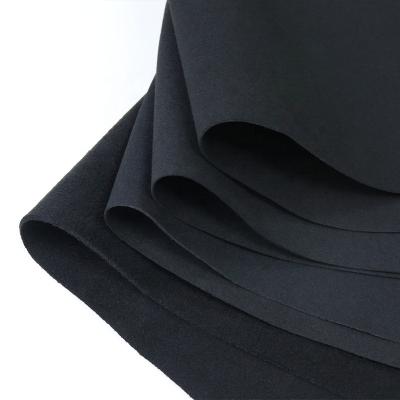 China Black Double-Sided Velvet Microfiber Leather 137cm Width 0.55-1.4mm Thickness for Shoes and Bags for sale