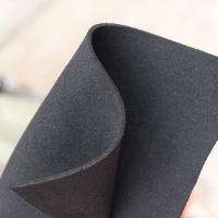 China Black Double-Sided Velvet Microfiber Leather 137cm Width 0.55-1.4mm Thickness for Shoes and Bags for sale