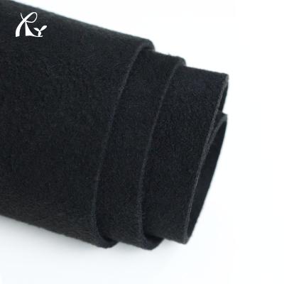 China Black Suede Microfiber Leather Fabric 137cm Width 0.55-1.4mm Thickness for Shoes Bags Furniture for sale