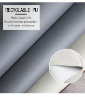 China 0.8mm Litchi Grain PU Leather - Solvent-Free Waterproof Material 137cm Width for Shoes Furniture Automotive for sale