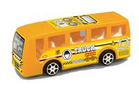 China Hot-Selling Inertia Toy Automobile Friction Drive Bus Inertia Zhongba Automobile Toy Yellow OPP Bag OEM for sale