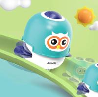 China Wholesale Baby Early Education Cute Can Chew Soft Glue Mini Press Penguin Sliding Toy Children Crawling Game Toys for sale