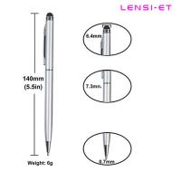 China 14.7CM Universal Stylus Pencil 2 In 1 Function Ball Point Stylus School for sale