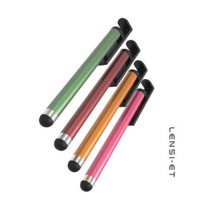 China Plastic Colorful Stylus Touch Screen Pen Pink Yellow Green Brown for sale