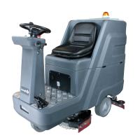 China Industrial Ride On Floor Scrubber Machine With Big Tank Comfortable Seat for sale