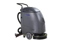 China Hand Held Compact Floor Scrubber Machine Plastic Metrial 17 Inch Grey Color for sale