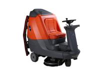 China Ride On Drving Floor Scrubber Dryer Machine For Railway Station Blue / Grey for sale