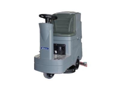 China Airpot / Subway Station Ride On Floor Scrubber Dryer Compact Linetex Rubber Blade for sale