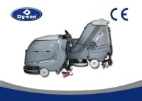 China Double Brushes Four Battery Powered Floor Scrubber  Rubber Blade for sale
