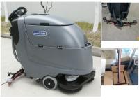 China Wireless Two Brushes Orange Floor Scrubber Dryer Machine 180W Brush Motor for sale
