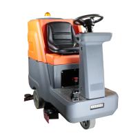 China Auto Battery Operated Floor Scrubber Ride On Floor Scrubber Brush With 1080 Long Squeegee for sale
