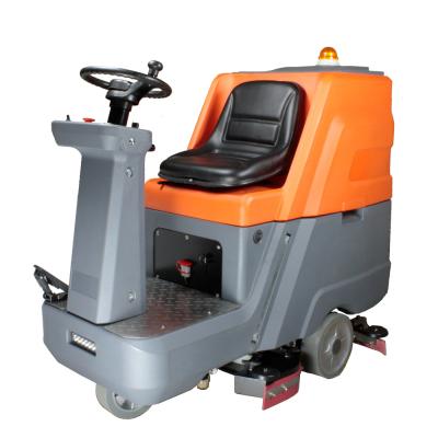 China 140L Commercial Floor Scrubber Machine With Two Brushes for sale