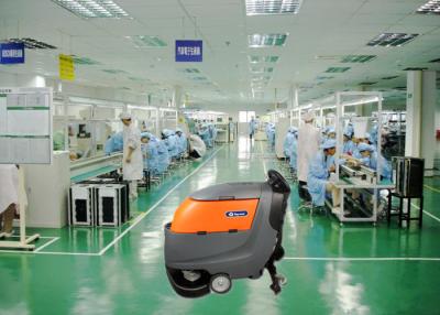 China Two 13 Inch Brush Dynamo Battery Operated Floor Scrubber , Electric Walk Behind Floor Cleaners for sale