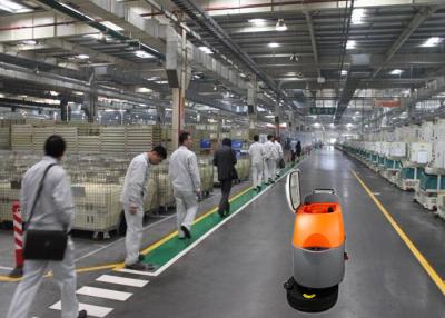 China Clothing Workshop Use Walk Behind Floor Sweeper Rechargeable And 24V Power for sale