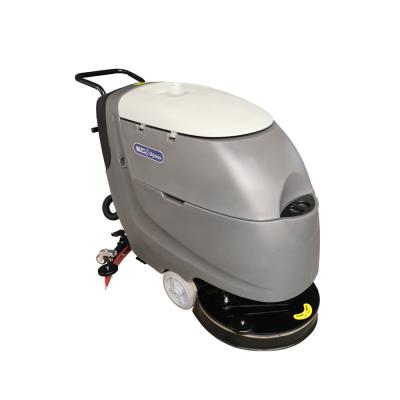 China 18 Inch Commercial Walk Behind Floor Scrubbers Dycon Grey Color Huge Tank Lower Cleaning Expenses for sale