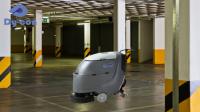 China Quiet Parking Garage Scrubber Erases Tire Marks Oil Stains With 550W Brush Motor And 800mm Squeegee Width for sale