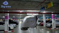 China Quiet Parking Garage Scrubber Erases Tire Marks Oil Stains With 550W Brush Motor And 800mm Squeegee Width for sale