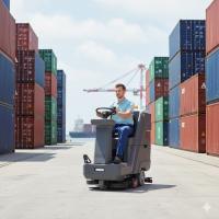 China Ride-On Scrubber For Docks - Cleans 25,000 Sq Ft/H. for sale