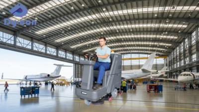 China Quiet Hangar Floor Scrubber <67 DB Noise Level Fast Drying Floors for sale