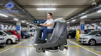 China Powerful Ride-On Scrubber For Fast & Efficient Parking Garage Cleaning for sale
