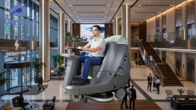 China Powerful Ride-On Scrubber For Office Lobbies | Streak-Free Floors for sale