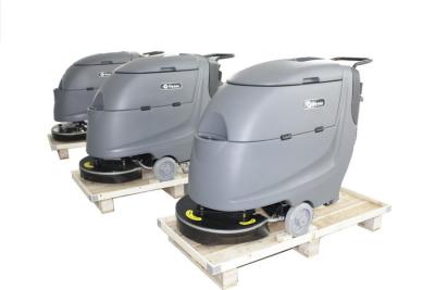 China Low Noise Battery Powered Floor Scrubber Adjustable Brush Booster System for sale