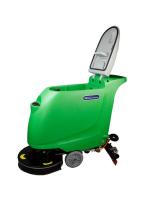 China Concrete Battery Powered Floor Scrubber Drier Machine With Single Brush for sale