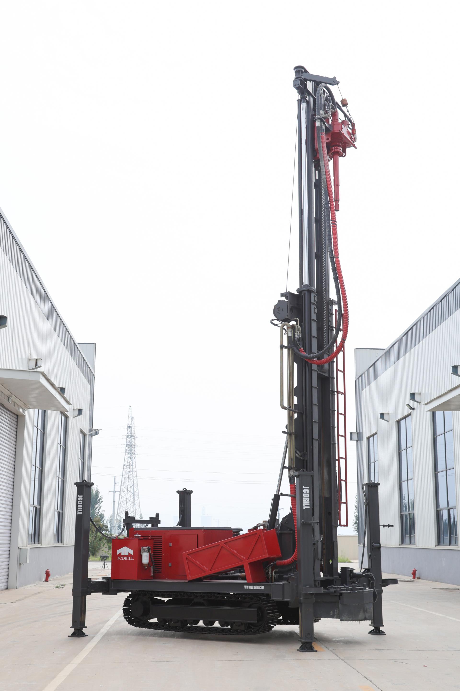 JCDRILL CWD800TT Extended Mast and Power Head