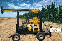 China Mobile Trailer Mounted Water Well Drilling Rig With 200m Drilling Capacity for sale