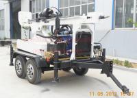 China Hydraulic Rotation Water Well Drilling Equipment With 4 Wheel Trailer Mounted for sale