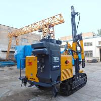 China Top Hammer Hydraulic System Seft Propelled Crawler Rock Blasting Drilling Rig With Dust Collector for sale