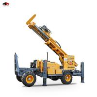 China Trailer Mounted Mobile Water Well Drilling Rig , Hydraulic Borehole Drilling Machine for sale