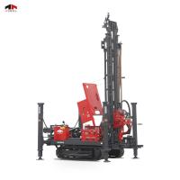 China Crawler Mounted Hydraulic Pneumatic Water Well Mud Pump Borehole Rotary Drilling Rig Machine for sale