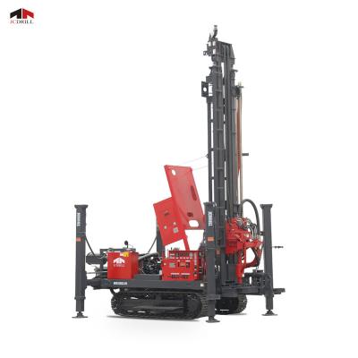 China Crawler Mounted Hydraulic Pneumatic Water Well Mud Pump Borehole Rotary Drilling Rig Machine for sale