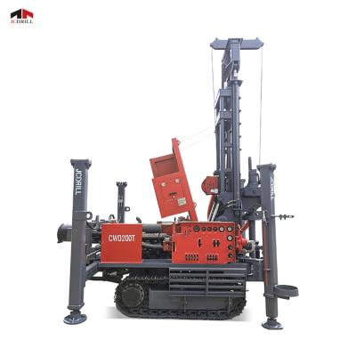 China CWD200T Crawler Mounted Water Well Drill Rig 2000m Depth 5500Nm Torque for sale