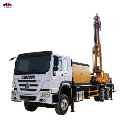 China SINOTRUK HOWO Truck Mounted Air Compressor Integrated Hydraulic Water Well Drilling Rig for sale